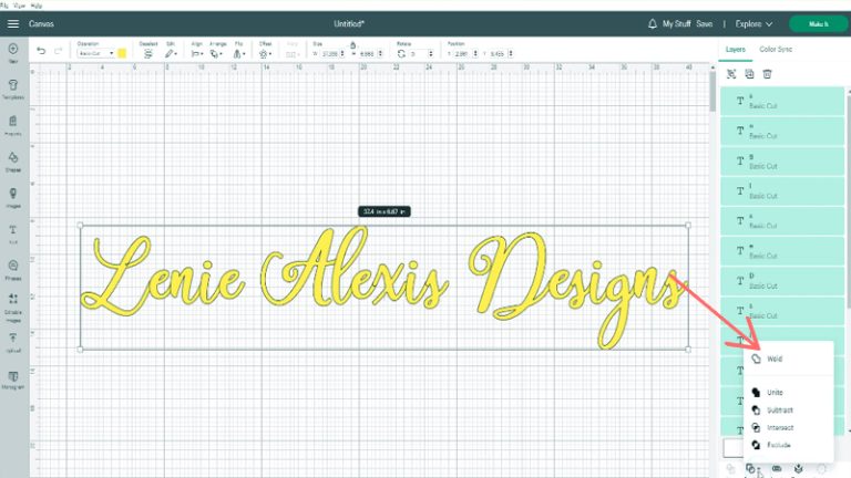 How to Weld Text and Images in Cricut Design Space? -Learn & Implement - Wayne Arthur Gallery